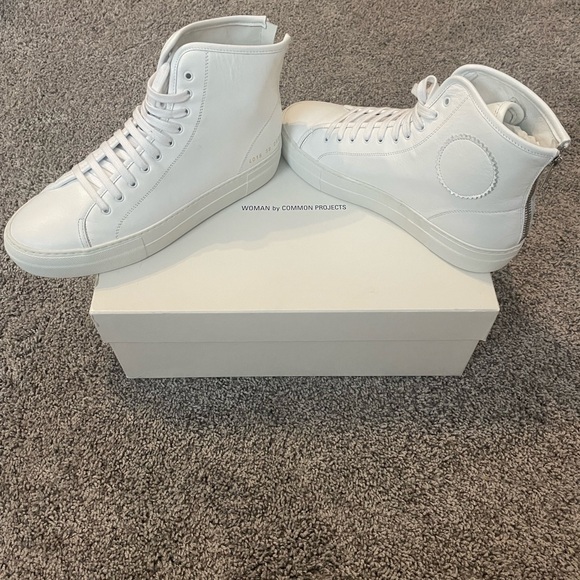 Common Projects | Shoes | Common Projects White Hightop Sneakers ...